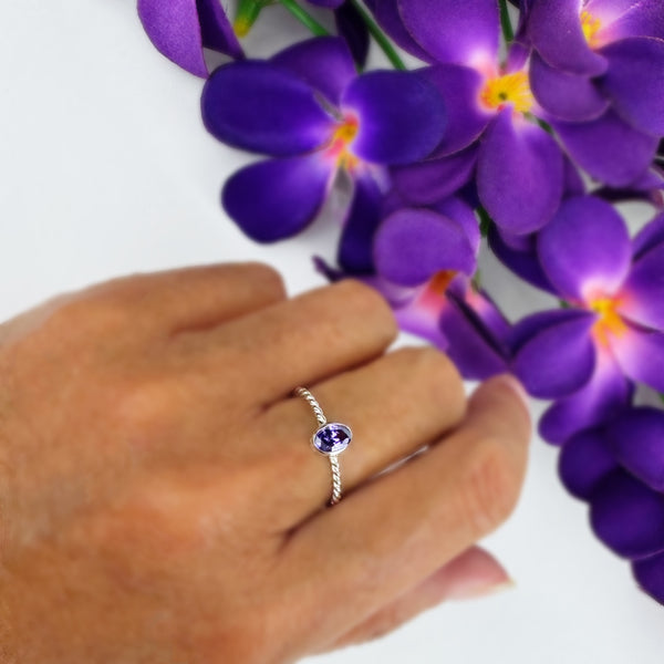 Purple Pip Ring - VR155 – Volcano Jewellery