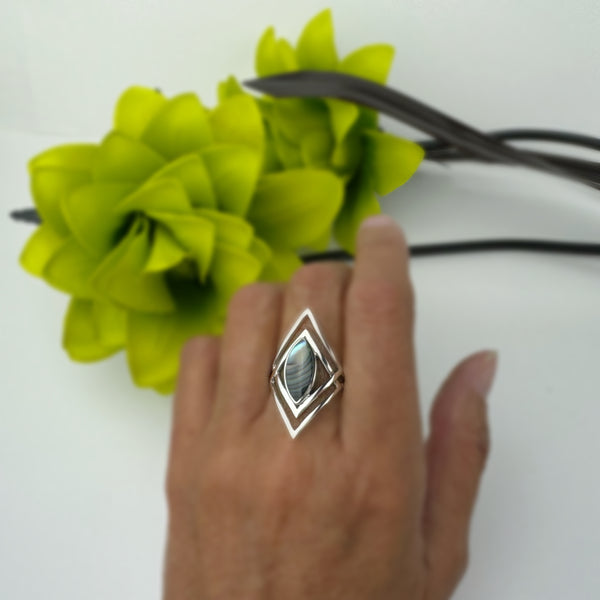 Green Matrix Ring - SR2136 – Volcano Jewellery