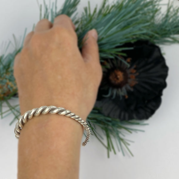 Silver Braid Bangle - VBGL229 – Volcano Jewellery